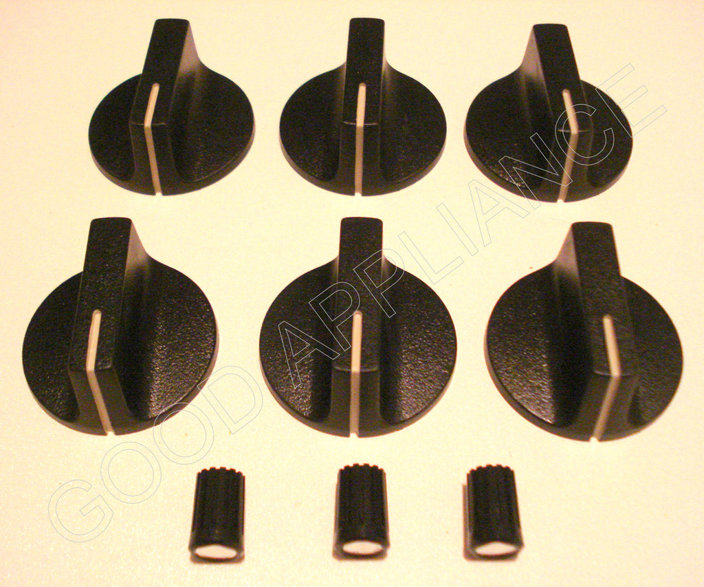 5303015698 3016387 Kelvinator Range Burner and Clock Timer Knob Set